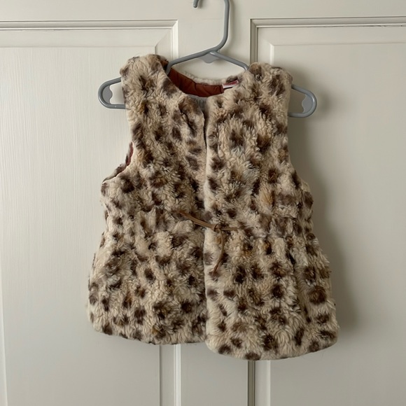 Zara | Jackets & Coats | Zara Kids Faux Fur Animal Print Vest | Poshmark
